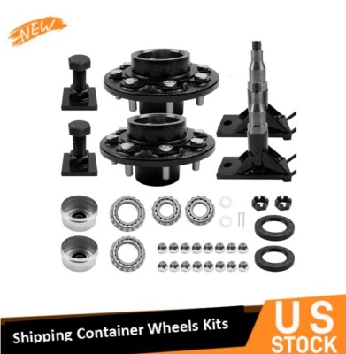 Shipping Container 8000 lb Hub 8 x 6.5 Hub and Spindle Wheel Kit and ...