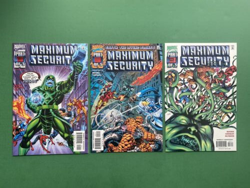 MAXIMUM SECURITY #1-3 2000 Limited Mini Series COMPLETE Marvel Comics ...