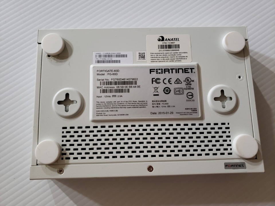 Fortinet FortiGate-60D FG-60D Network Security Firewall VPN Appliance ...