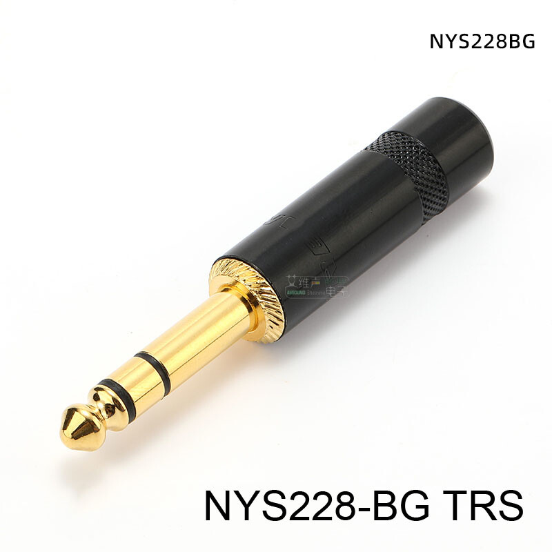 6.35mm 1/4 inch Metal Stereo Jack Plug TS TRS & Strain Relief Solder ...