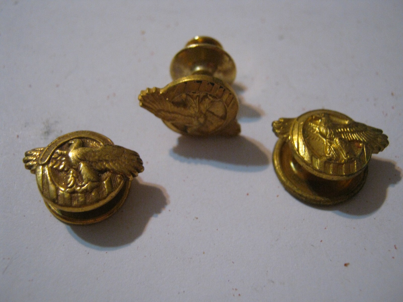 3 Different Style WWII Honorable Discharge Lapel Button Pins "Ruptured ...