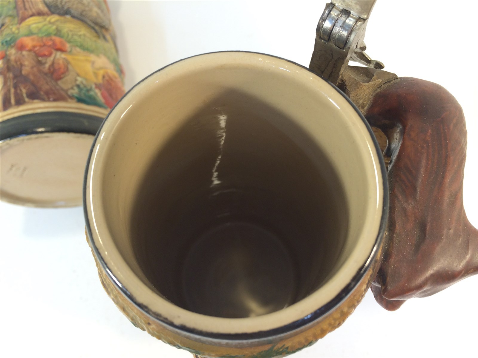 Vintage Die Griine Freid - Des Yager Freiid Lidded German Beer Stein ...