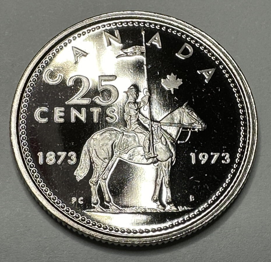 1973 Canadian 25Cent Quarter Proof-Like Coin Uncirculated. Beautiful ...