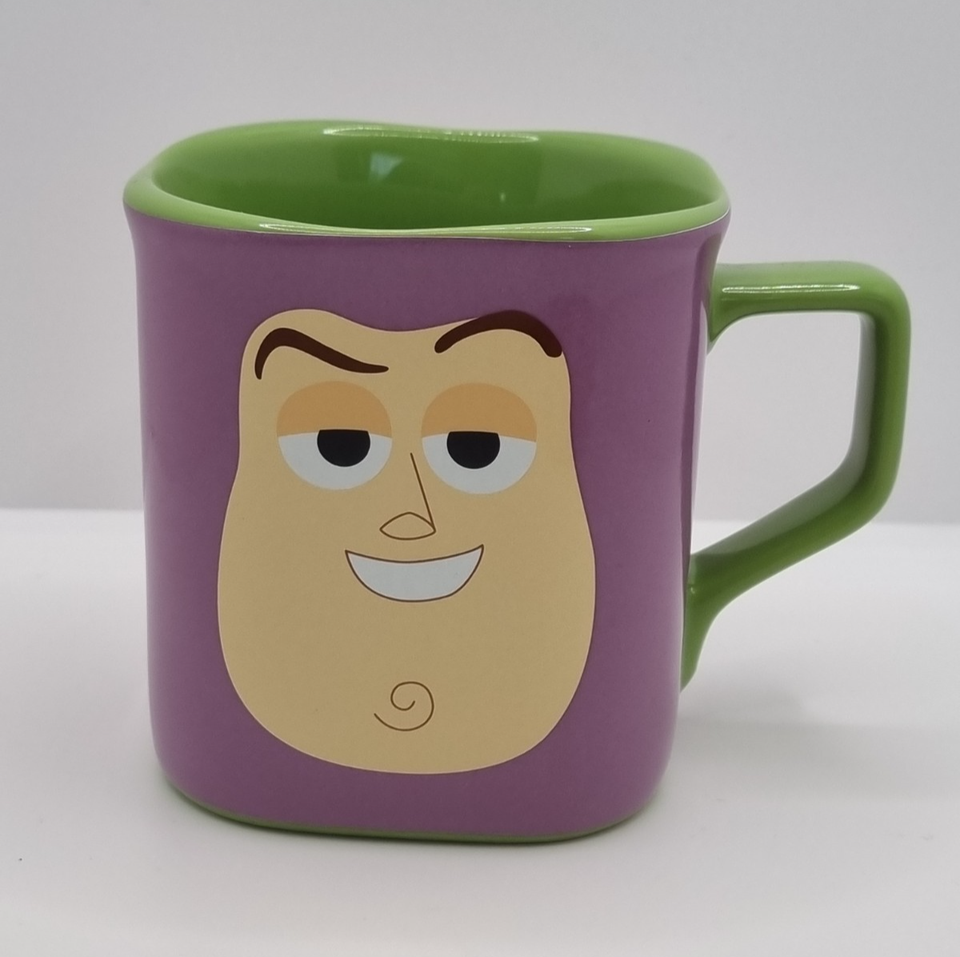 Official Disney Store Mug Buzz Lightyear Toy Story Square Cup Faces ...