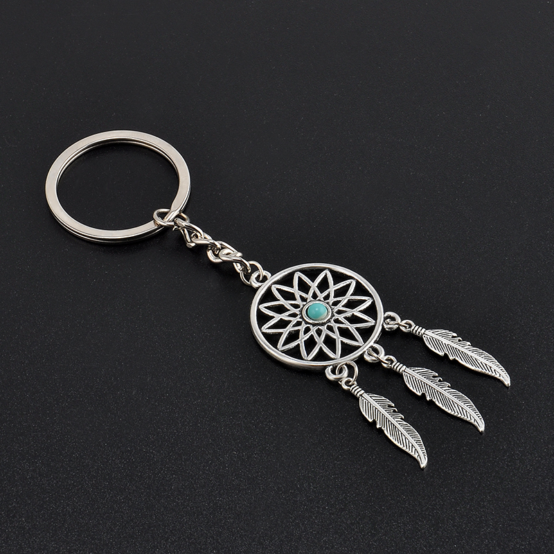 Dream Catcher Keychain Bag Charm Purse Pendant Boho Feather Car Key ...