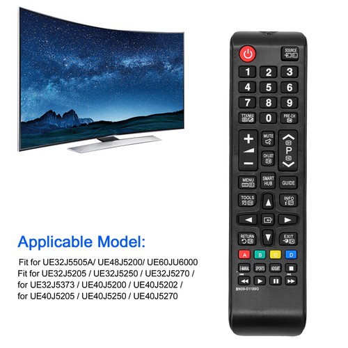 Remote Control Replacement High Sensitivity TV Remote Control 2pcs AAA ...