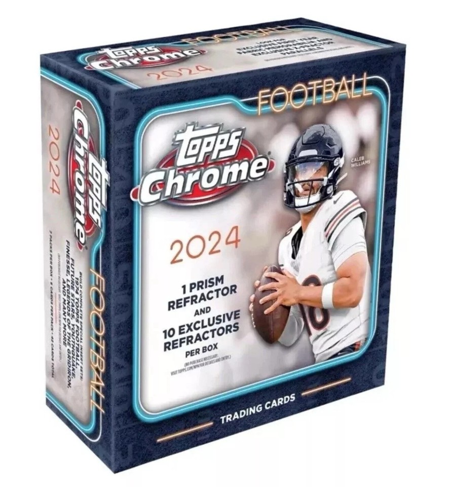 2024 TOPPS CHROME NFL FOOTBALL MEGA MONSTER BOX FACTORY SEALED IN HAND ...