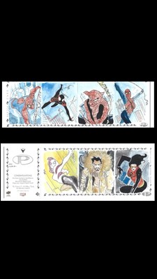2019 UD Marvel Premier QUAD PANEL SKETCH Mailon Karr 1/1 SPIDER-MAN ...