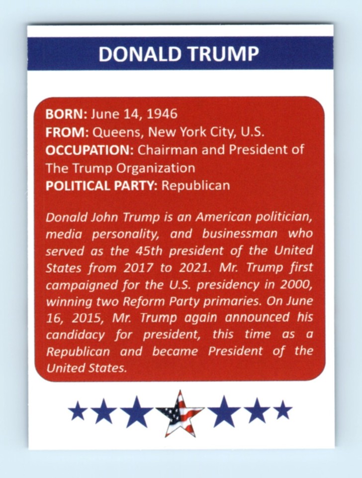 Donald Trump (Custom Republican Caricature) 2024 MAGA Political Novelty ...