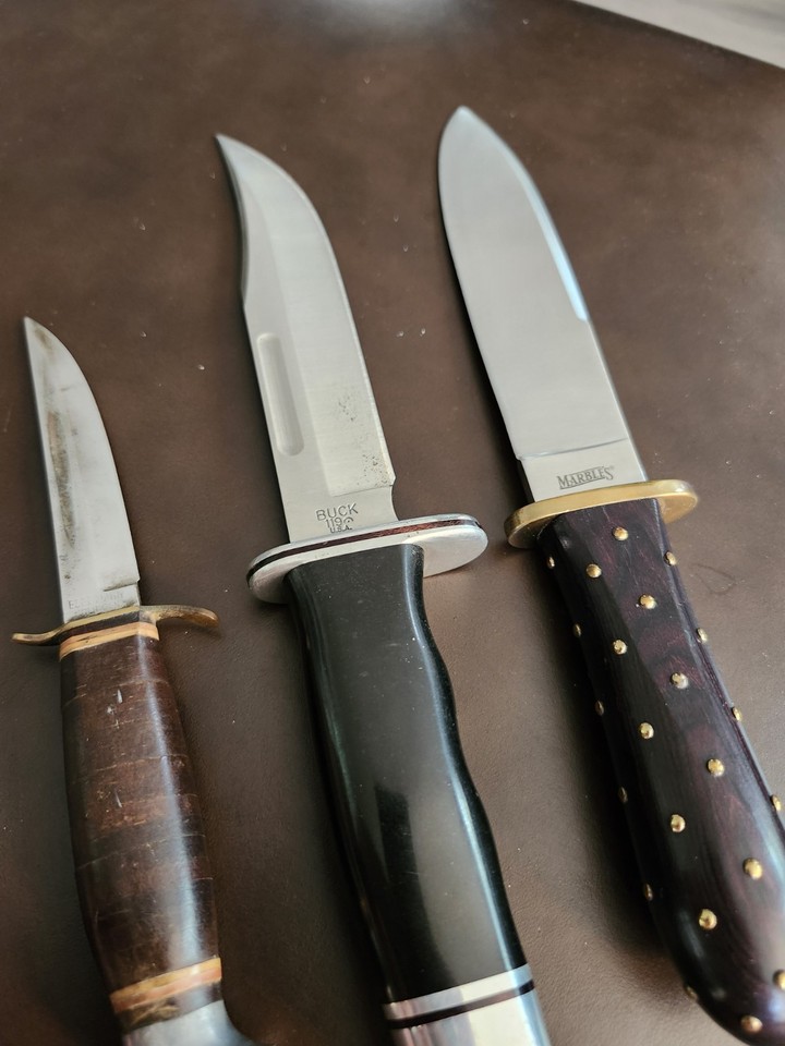 Vintage/classic Hunting Knives - Marbles, Buck, Edge Mark - Lot Of 3 | eBay