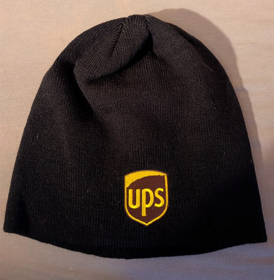 UPS United Parcel Service Black Stocking Cap Beanie Embroidered | eBay