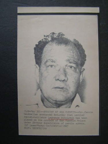 AP Wire Press Photo 1987 Lawrence Singleton Rapist-mutilator San ...