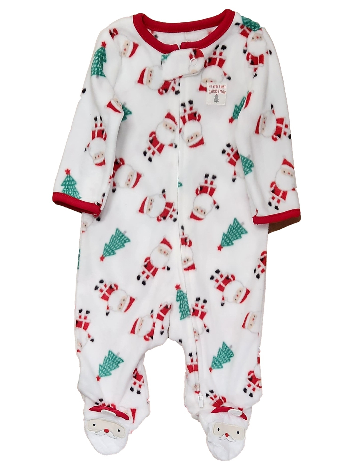Carters Infant Boys & Girls Fleece First Christmas Santa Christmas ...