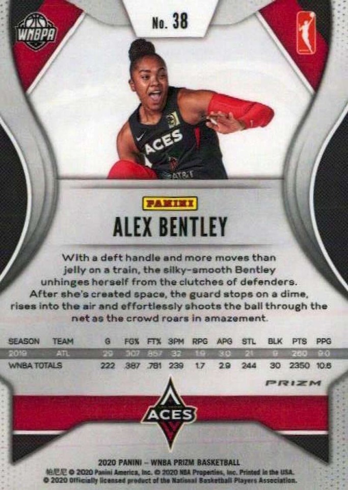 2020 Panini Prizm WNBA Prizms Silver #38 Alex Bentley Las Vegas Aces | eBay