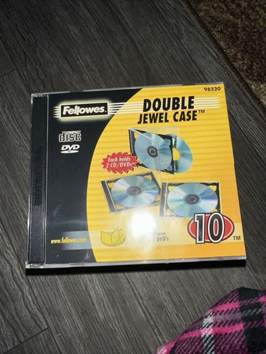 Fellowes Double Jewel Case / Set of 10 for 2 CDs or DVDs ~ Factory ...