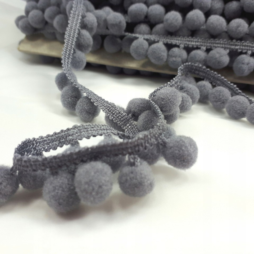 POM POM Trim Quality Pompoms 10mm Bobbles 18mm Total Width Tape Various ...