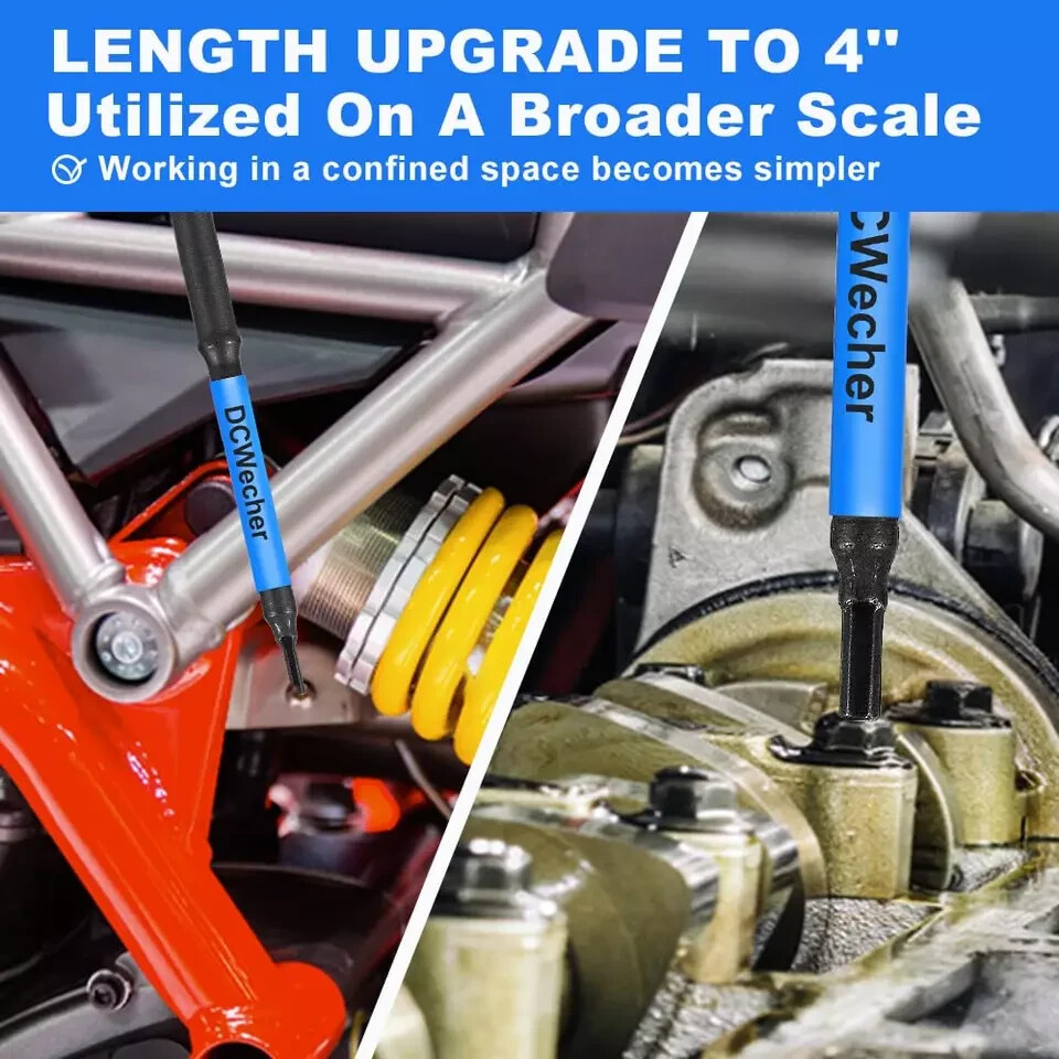 10-Piece Impact Allen Key Drill Bit Set - 4-Inch Long Hex Bit Set ...