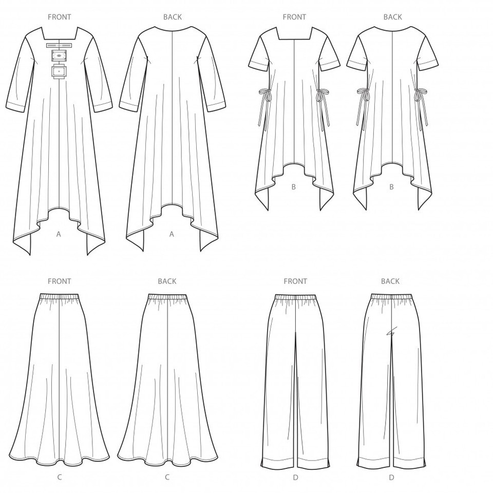 Simplicity Sewing Pattern 8960 Tunics, Skirts, Trousers R5 (14-16-18-20 ...