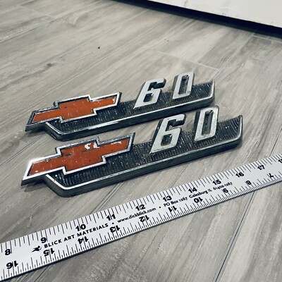 VINTAGE 67-68? CHEVROLET BOWTIE EMBLEM CHEVY 60 SERIES TRUCK BADGE P ...
