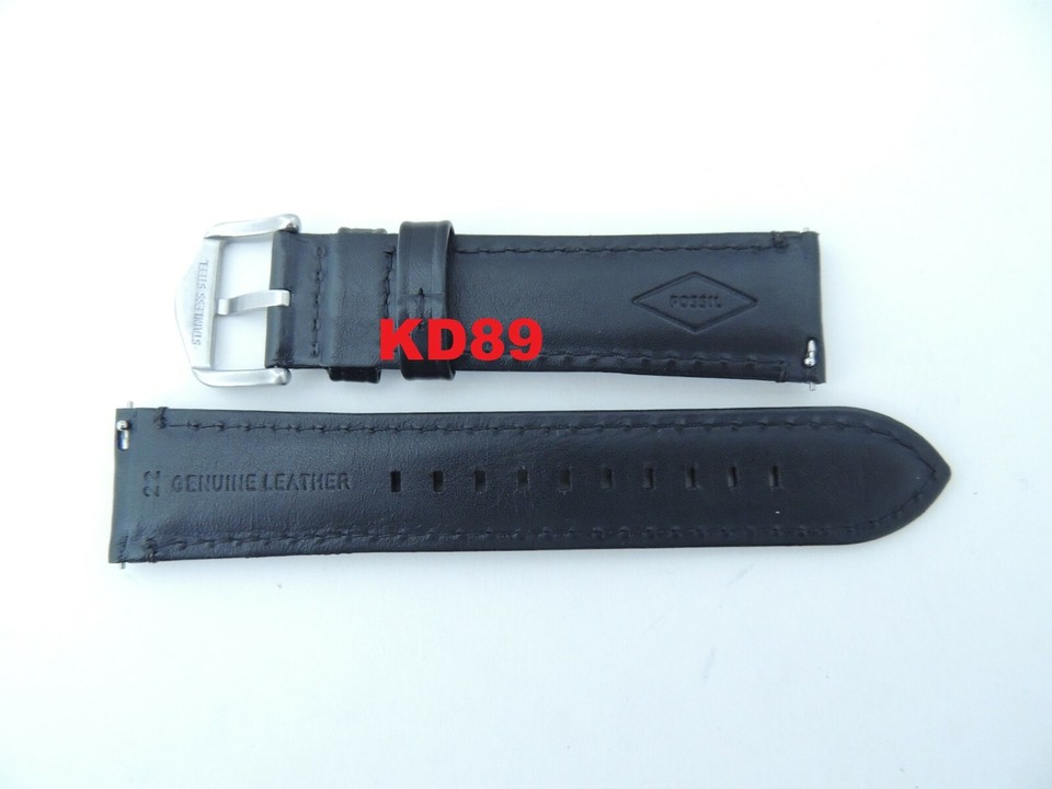 Genuine original Fossil FS-4812 Black leather strap band 22mm | eBay