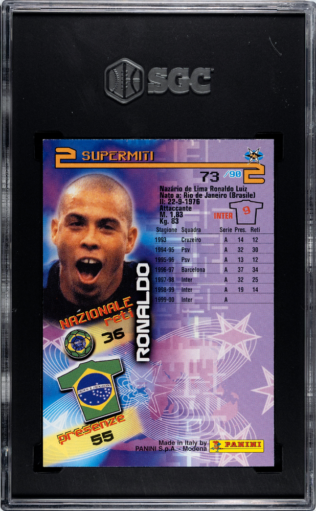 Ronaldo 1999-00 Calcio Panini Card #73 Inter Milan Serie A SGC 8 NM MT ...
