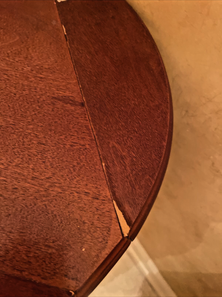 Vintage Powell Furniture Round / Triangle Drop-Leaf Side Table with ...