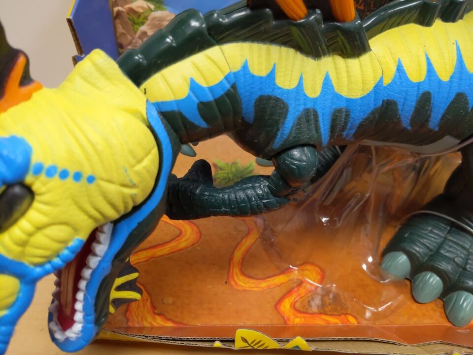 Imaginext Mega Spinosaurus Dinosaur 2005 Fisher Price 16" Move & Sound ...