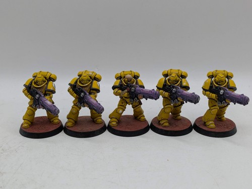 Warhammer 40k: Space Marines Imperial Fists Hellblasters - Well Painted ...
