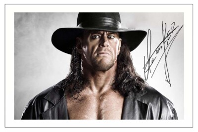 THE UNDERTAKER SIGNED AUTOGRAPH PHOTO PRINT WWE WRESTLING | eBay