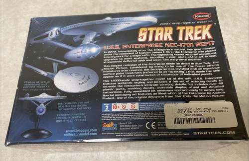 Star Trek USS Enterprise NCC-1701 Refit w/ Aztec Decals Polar Lights ...