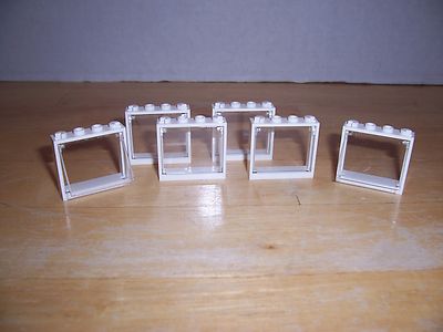 LEGO - WHITE WINDOW FRAMES w/ PANES OF GLASS - (6 Sets) - NEW! | eBay