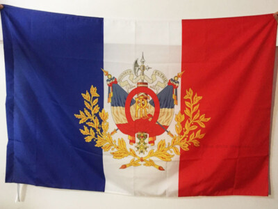 BANDIERA FRANCIA CON STEMMA TERZA REPUBBLICA 90x60cm - BANDIERA BLASONE ...