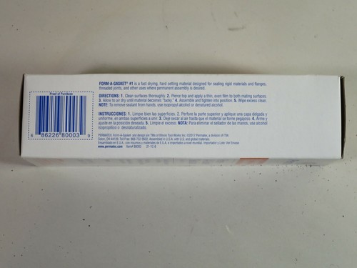 Permatex 80003 Form-A-Gasket #1 Sealant 11oz | eBay