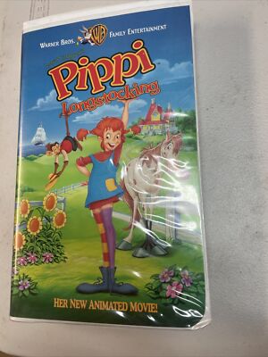 PIPPI LONGSTOCKING Animated Movie VHS Tape 1997 AB Svensk Nelvana ...
