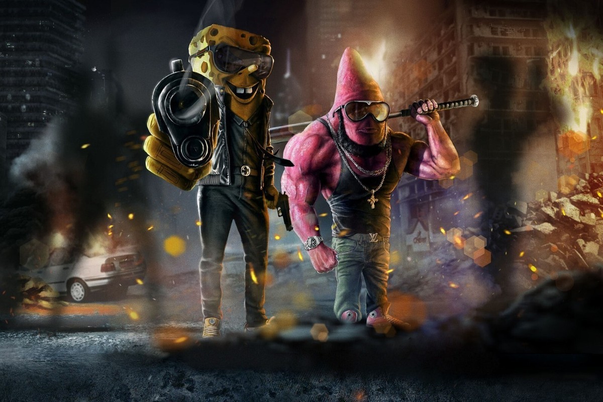 Spongebob And Patrick Thug Life