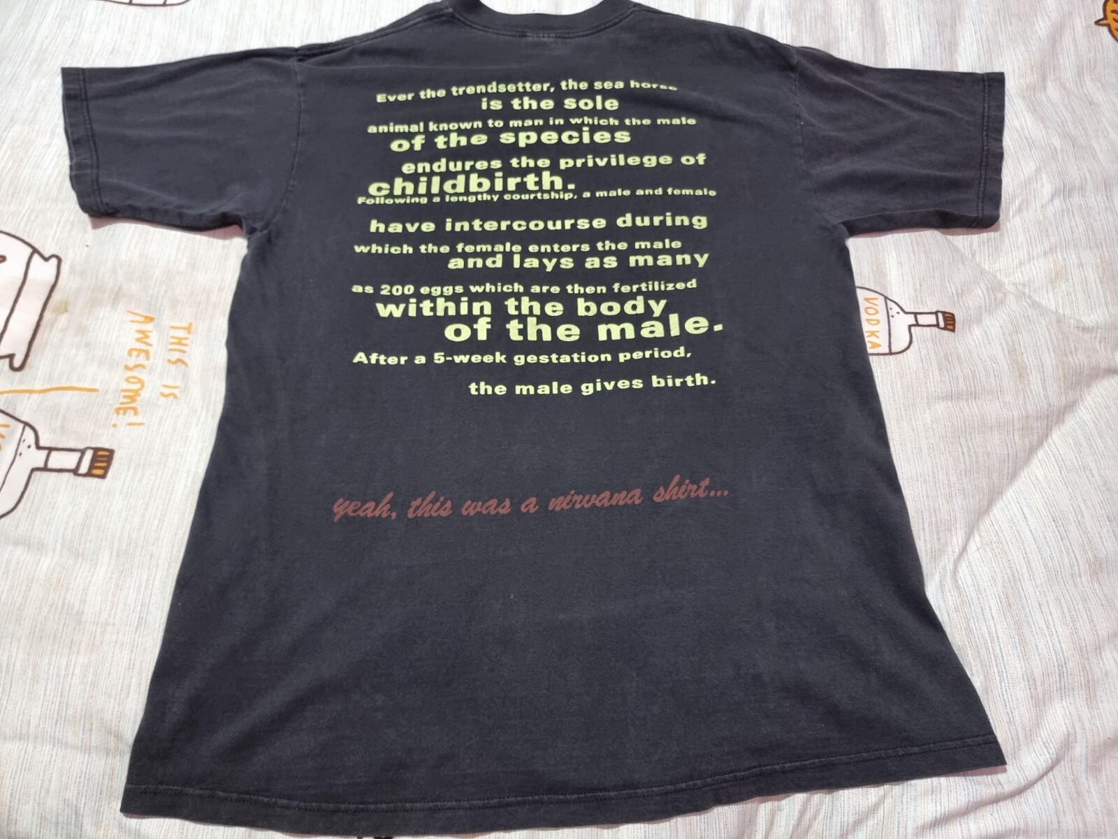 rare Vintage 90s Nirvana Seahorse All Apologies Conc… - Gem