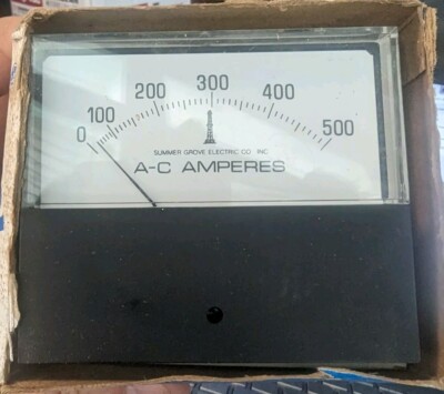 GE Panel Meter 0-500 A-C Amperes 50-251339LSZZ1 Panel Meter Open Box ...