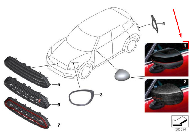 Genuine BMW OEM 51162465796 Cover Mirror Right Lhd for sale online | eBay