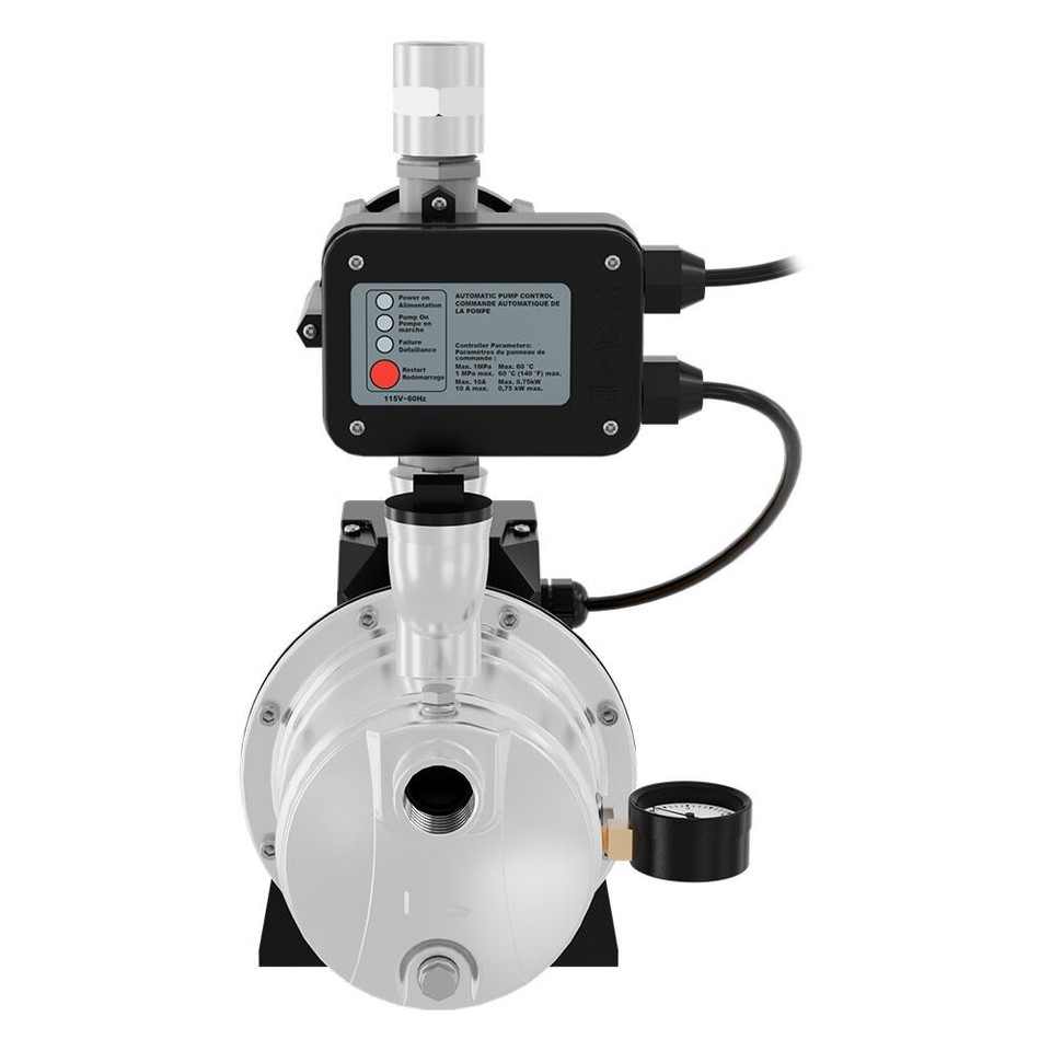 K2 Pumps Automatic Booster Pump 3/4 Hp Lead Free Stainless Steel 115V ...