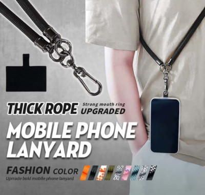 Thick Rope Cell Phone Lanyard Spacer, Anti Phone Theft Strap for iPhone ...