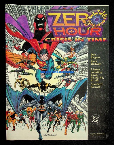 Zero Hour Crisis In Time DC Comics 1994 Trade Print Magazine Ad Poster ADVERT | eBay