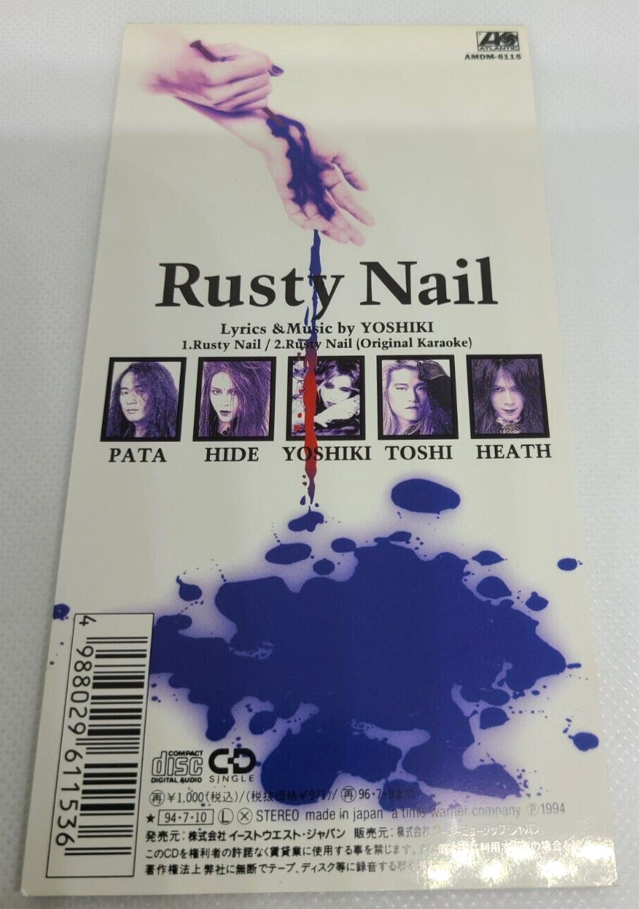 X JAPAN "Rusty Nail" Japan 3inch 8cm CD single AMDM-6115 1994 F/S w ...