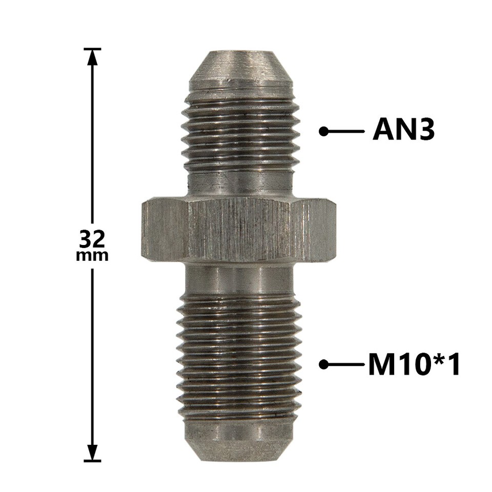 3AN Fitting-M10x1.0 Adapter For Brake Clutch Fuel and Oil 8Pcs | eBay