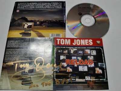 TOM JONES autograph cd RELOAD album signed live concert PARIS ...
