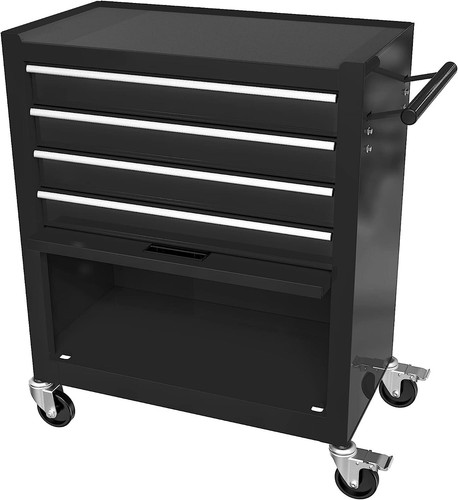 24.4" Tool Box w/Wheel&4 Drawer,Rolling Tool Cart,Tool Storage ...