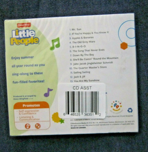 music CD Fisher-Price Little People SUMMER FUN SING-ALONG | eBay