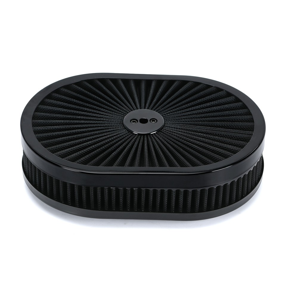 12"x2" Washable Oval Filter Flow Air Cleaner FOR 5-1/8" Opening Carbs ...