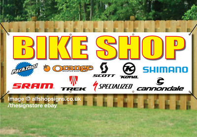 BIKE REPAIRS AND SERVICING CYCLE SHOP SIGN BANNER waterproof PVC ...