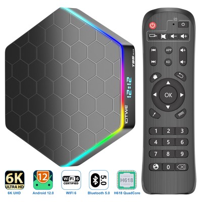 New Upgraded T95 Smart Android 12.0 Smart TV Box Quad Core 6K HD Stream ...