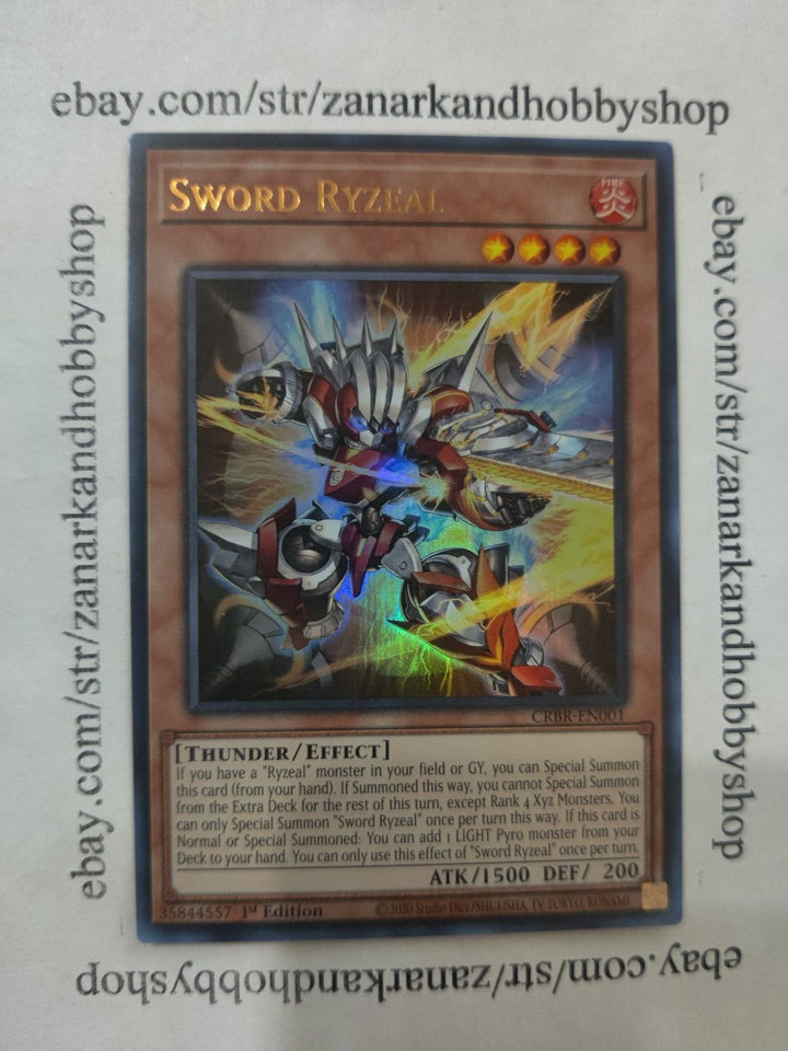 YuGiOh! Sword Ryzeal - CRBR-EN001 - Ultra Rare NM 1st Edition | eBay